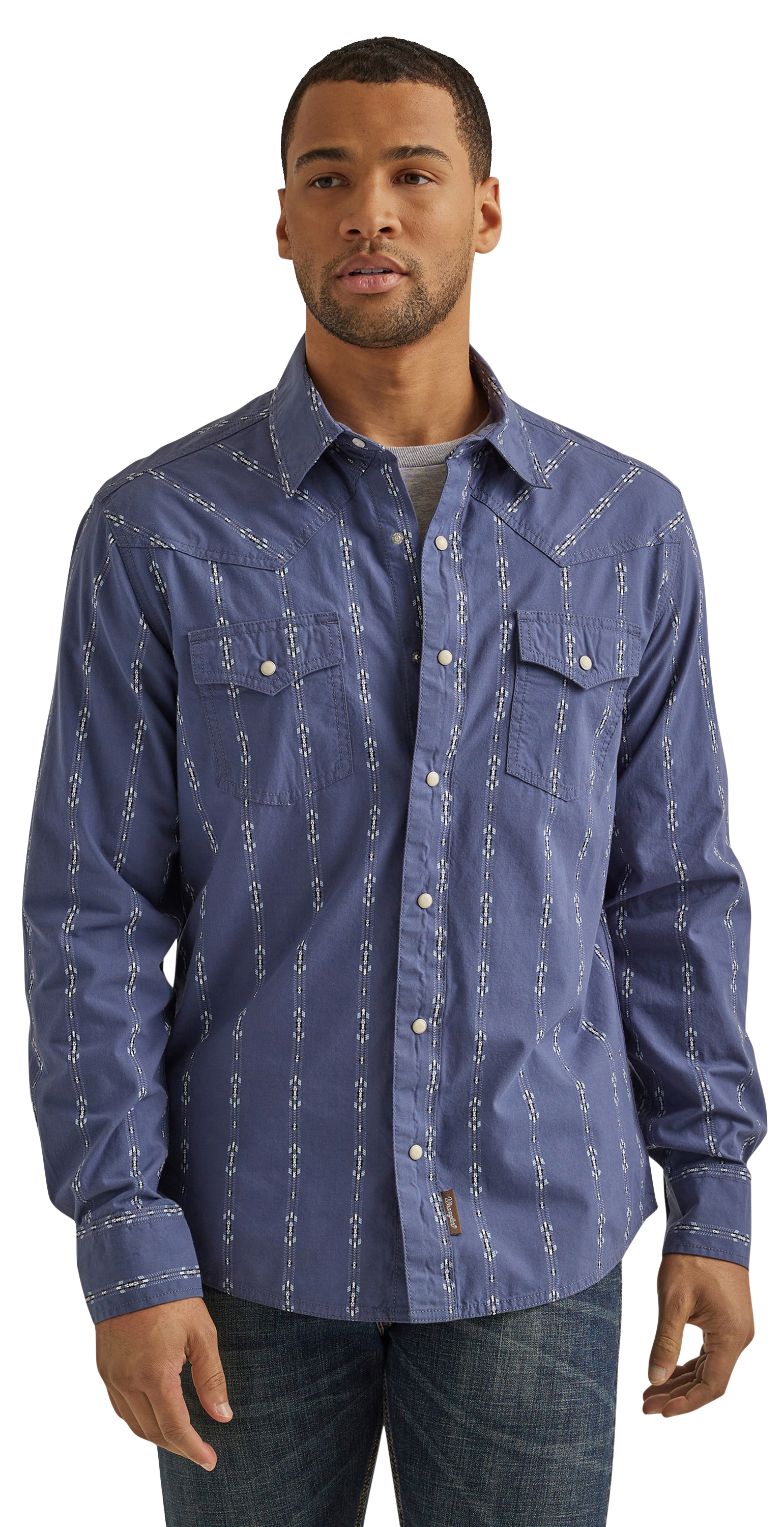 Wrangler Retro Premium Modern Snap Long-Sleeve Shirt for Men - Vintage ...