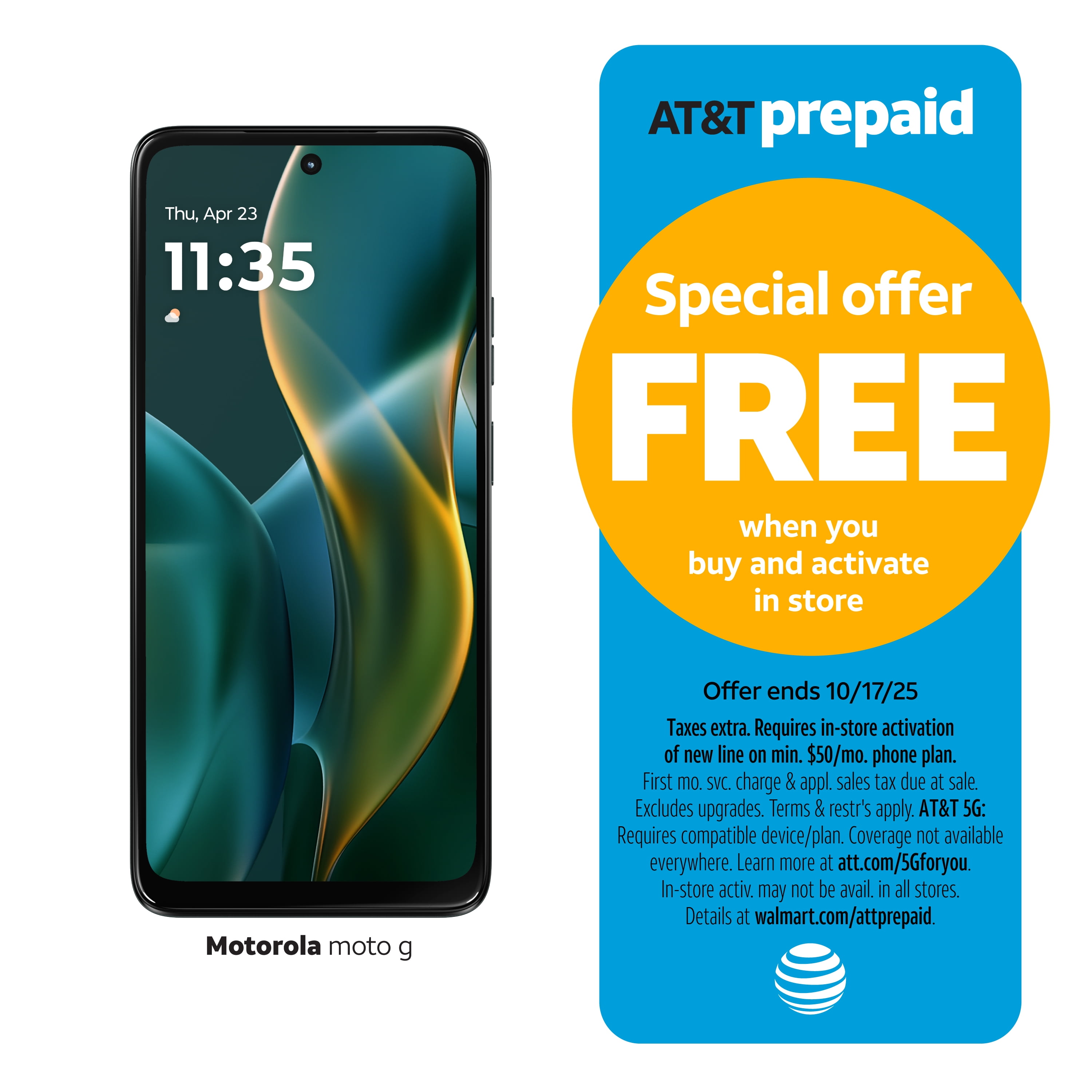 Motorola Moto G 2025 128GB Forest Gray Prepaid Smartphone XT2513-3 ...